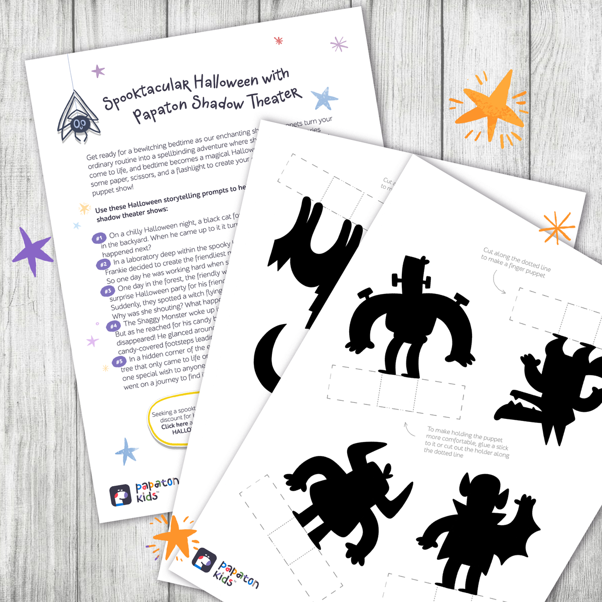 Halloween Puppet Set (DIY Shadow Puppet Show) – Papaton Kids
